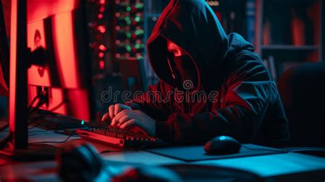 hacker working with computer cyber crime concept stock illustration