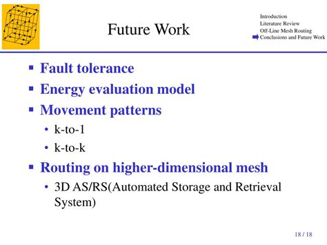Ppt Off Line Agv Routing On The 2d Mesh Topology With Partial