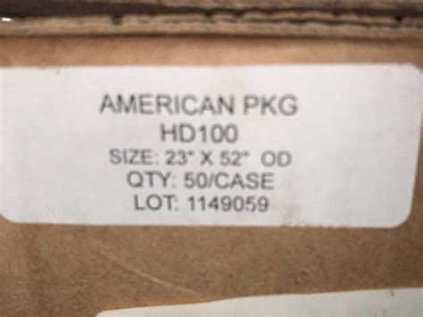 Cadpak Hd100 23x52 Inch Mil Prf 131k Seal Barrier Pouch Large Box Of Bags