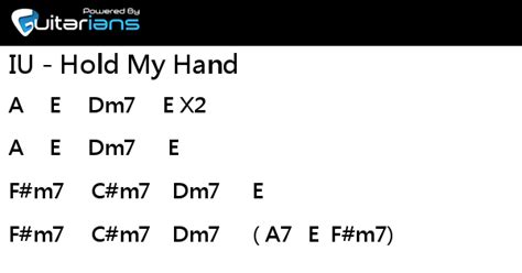 111 Iu Hold My Hand 結他譜 Chord譜 吉他譜 曲 111 詞 111