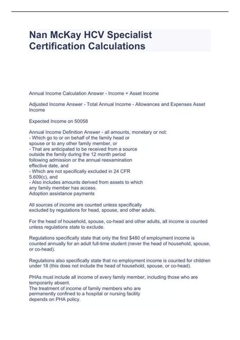 Nan Mckay Hcv Specialist Certification Calculations Nan Mckay Hcv