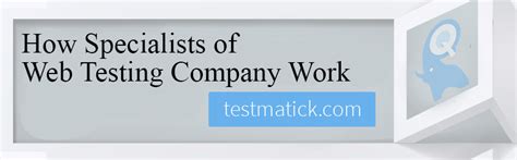 How Specialists Of Web Testing Company Work Testmatick