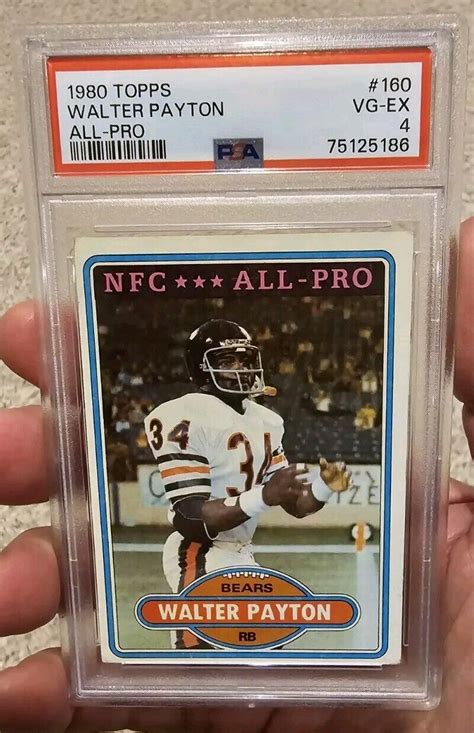 1980 TOPPS WALTER PAYTON HOF 160 PSA 4 VG EX CHICAGO BEARS EBay
