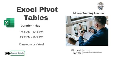 Microsoft Excel Pivot Table Training Course Tel