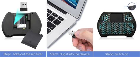 Bl Mini Wireless Keyboard Remote Control With Touchpad Mouse Combo Backlit 2 4ghz