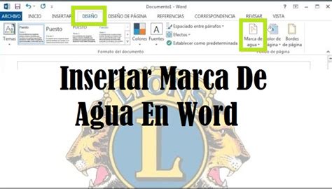 Como Hacer Una Imagen En Word Marca De Agua Image To U
