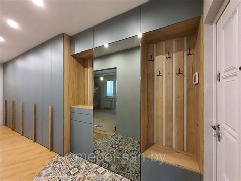 Шкаф купе в прихожую с открытой частью и зеркалом продажа цена в Минске Шкафы купе от ЧП