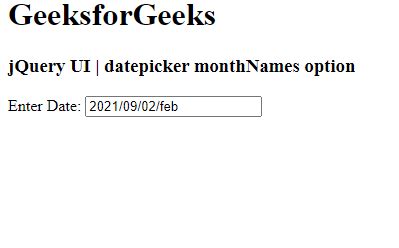Jquery Ui Datepicker Monthnames