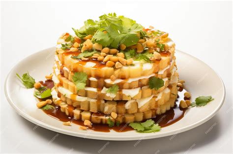 Premium Photo Exotic Kolkata Papdi Chaat On White Background Papdi
