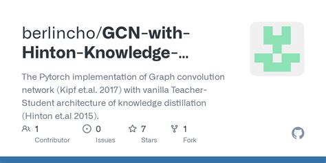 github berlincho gcn with hinton knowledge distillation the pytorch