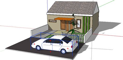 Memindahkan Objek Di Google SketchUp Dengan Perintah Move Tool