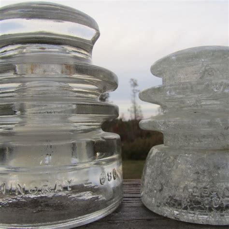 Glass Insulator Candle Etsy
