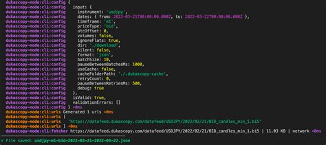 Debugging Dukascopy Node