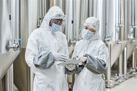 Workers Working In Team At Chemical Factory Stock Photo Image Of Technology Teamwork 265126916