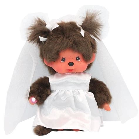 Poupée Fille de Mariée Kiki Monchhichi Robe de Mariée et Voile 20