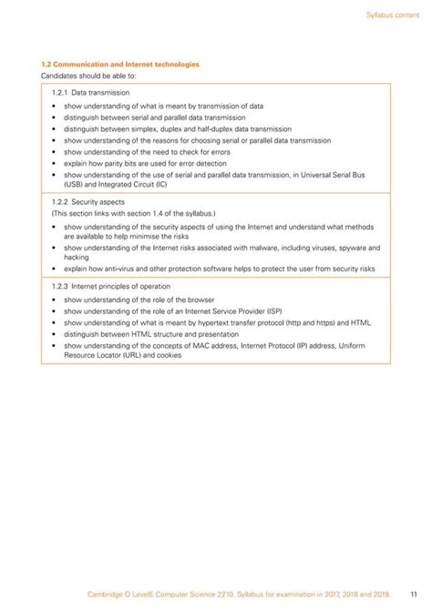 Cambridge O Level Computer Science 2210 Pdf Computing Technology And Computing