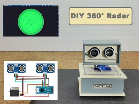 360° Arduino Radar With 2xhc Sr04 Sensors