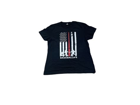 Black American Flag Baseball Bat T Shirt RussMatt Baseball