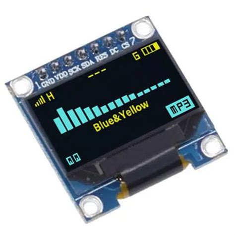 0 96 Inch Oled Display Module Spi I2c Iic 128×64 7 Pin Blue Yellow At ₹ 179 00 Oled Display