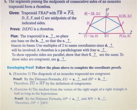 Solved A 5 The Segments Joining The Midpoints Of