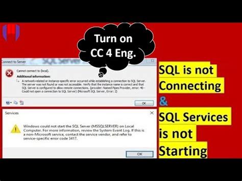 Sql Is Not Connecting And Could Not Start SQL Services YouTube