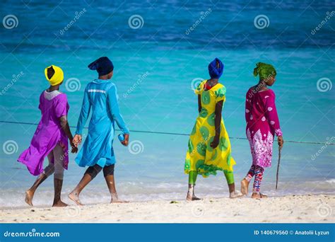 African Girls In School During The Lesson Zanzibar Tanzania Africa