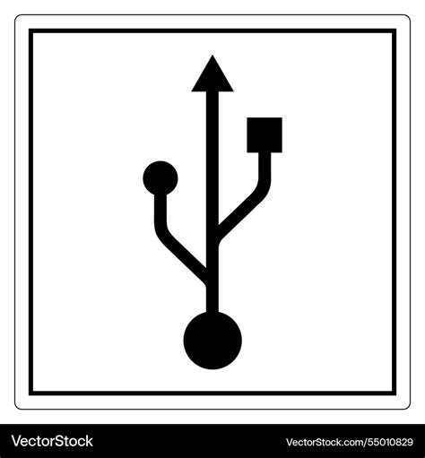 Usb Connection Symbol Showing Multiple Royalty Free Vector