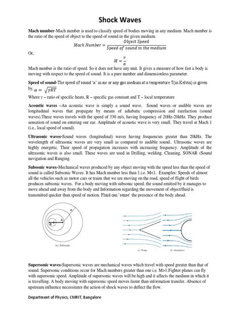 Shock Waves Pdf Shock Wave Mach Number