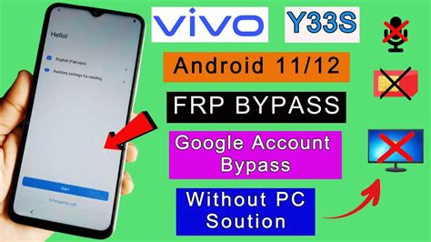 Vivo Y33s FRP Bypass Android 12 Google Account Bypass Remove FRP Lock