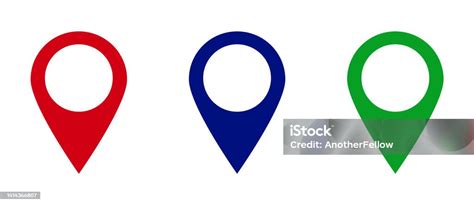 Pin Icon Vector Location Sign Isolated On White Background Navigation Map Gps Direction Place