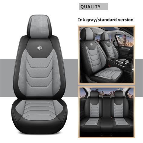 Universal Fit Custom Fit Car Seat ครอบคลุมหนัง Pu ครบชุดที ่ นั ่ งด ้