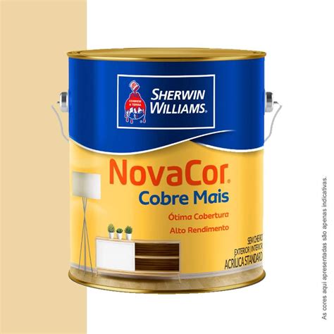 Tinta Novacor Cobre Mais Galão 3 6l Sherwin Williams Externa Areia