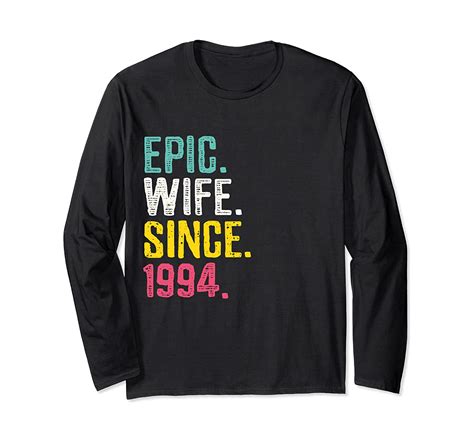 Epic Wife Since 1994 26th Wedding Anniversary Gift For Her Long