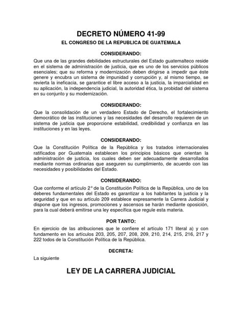 Ley De La Carrera Judicial Pdf Juez Separación De Poderes