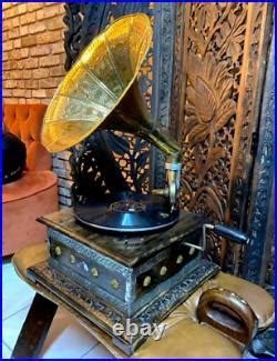 HMV Gramophone Fully Functional Working Phonograph Win Up Record