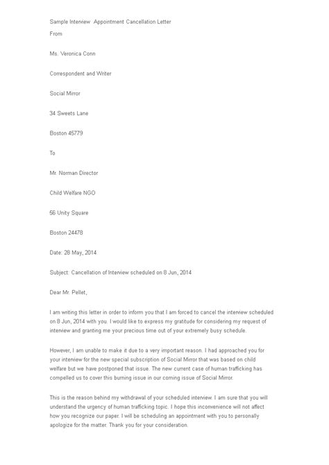 How To Reply Email To Cancel Interview Printable Templates Free