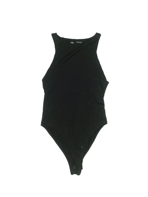 Zara Solid Black Bodysuit Size S 53 Off Thredup