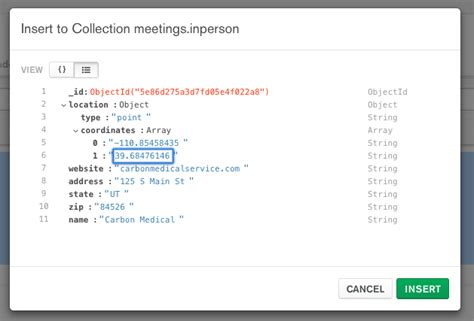 Mongodb Geojson Object Type Index Cant Extract Geo Keys Stack Overflow