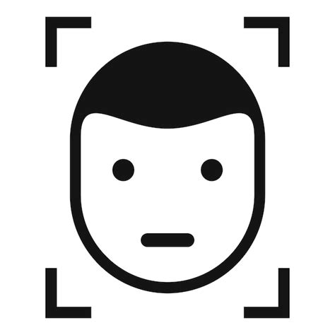 Premium Vector Face Detection Icon Simple Illustration Of Face