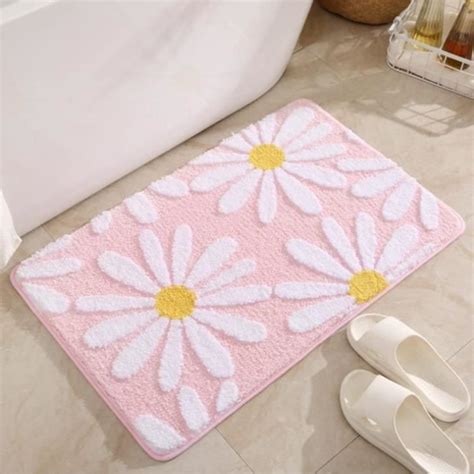 Daisy Tapis De Bain Antidérapant En Microfibre Lavable En Machine