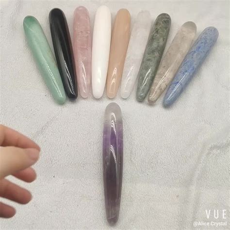Wholesale Natural Rose Quartz Crystal Dildo Yoni Healing Wands Crystal