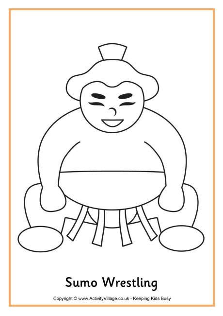 Sumo Wrestling Colouring Page Artofit