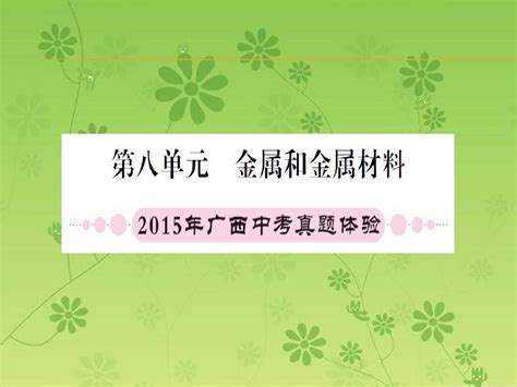 【掌控中考】2016化学广西专版复习配套课件：第一篇考点系统复习第八单元金属和金属材料共68张pptword文档在线阅读与下载无忧文档