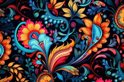 Premium Ai Image Bohemian Pattern Background Design Seamless Pattern