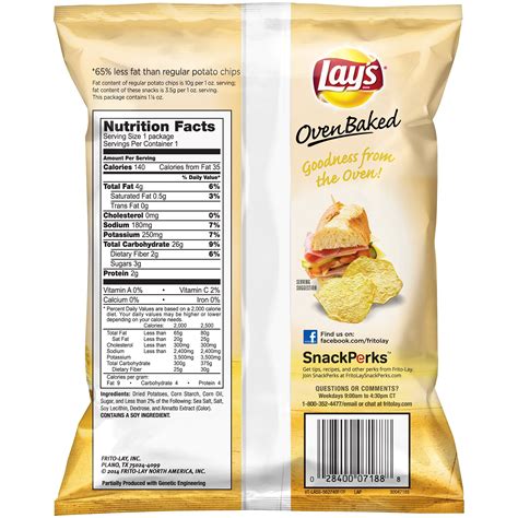 Lays Potato Chips Food Label At Rosetta Cogan Blog