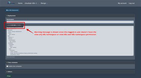 Fix The Permission Of K8s Namespace When Adding K8s Deployment