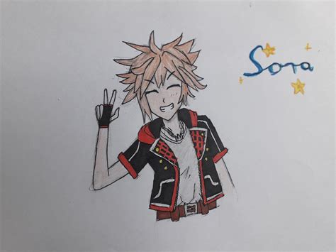 Cute Sora Drawing My Sister Did For My Birthday R Kingdomhearts