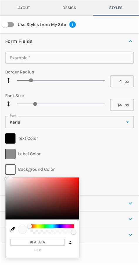 Control Field Background Colors And Other Styles In The Form Builder Paminga Blog