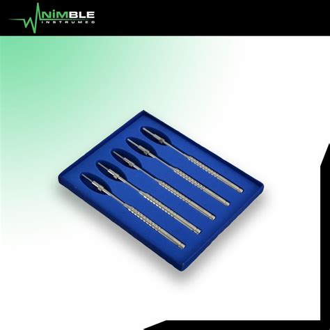 Osteotome Convex Straight 180 Mm Set Of 5 Straight Piecings