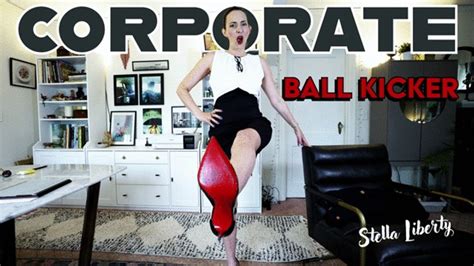 Corporate Ball Kicker Stella Liberty Kicks You In The Nuts And Makes You Worship Her High Heels
